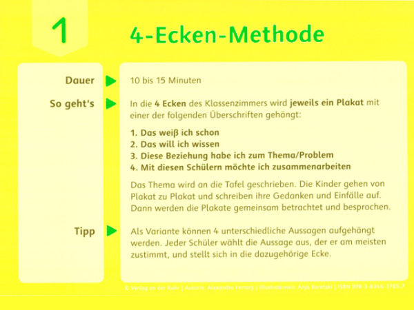 Methoden-Kartei für kooperatives Lernen