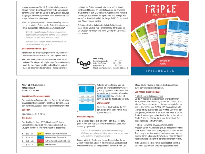Lernspiel TRIPLE English