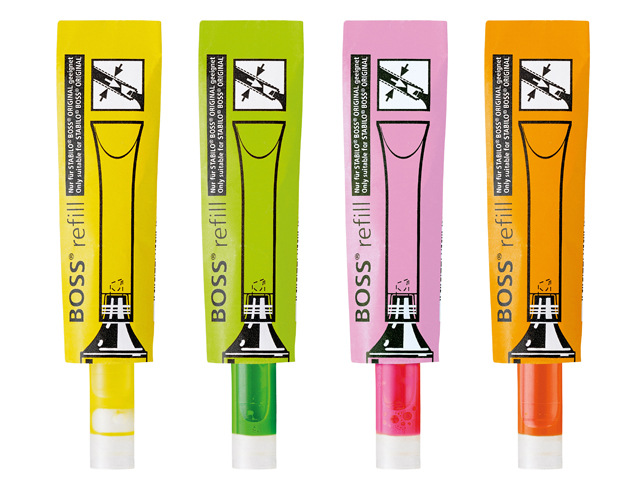 Nachfüllpatronen für Textmarker GREEN BOSS neongrün