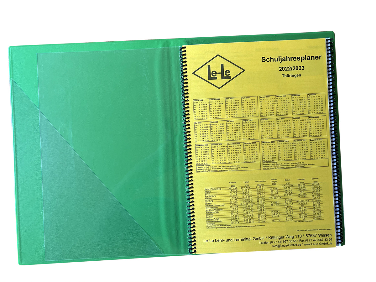 Le-Le DIN A4 Schoner für Schuljahresplaner